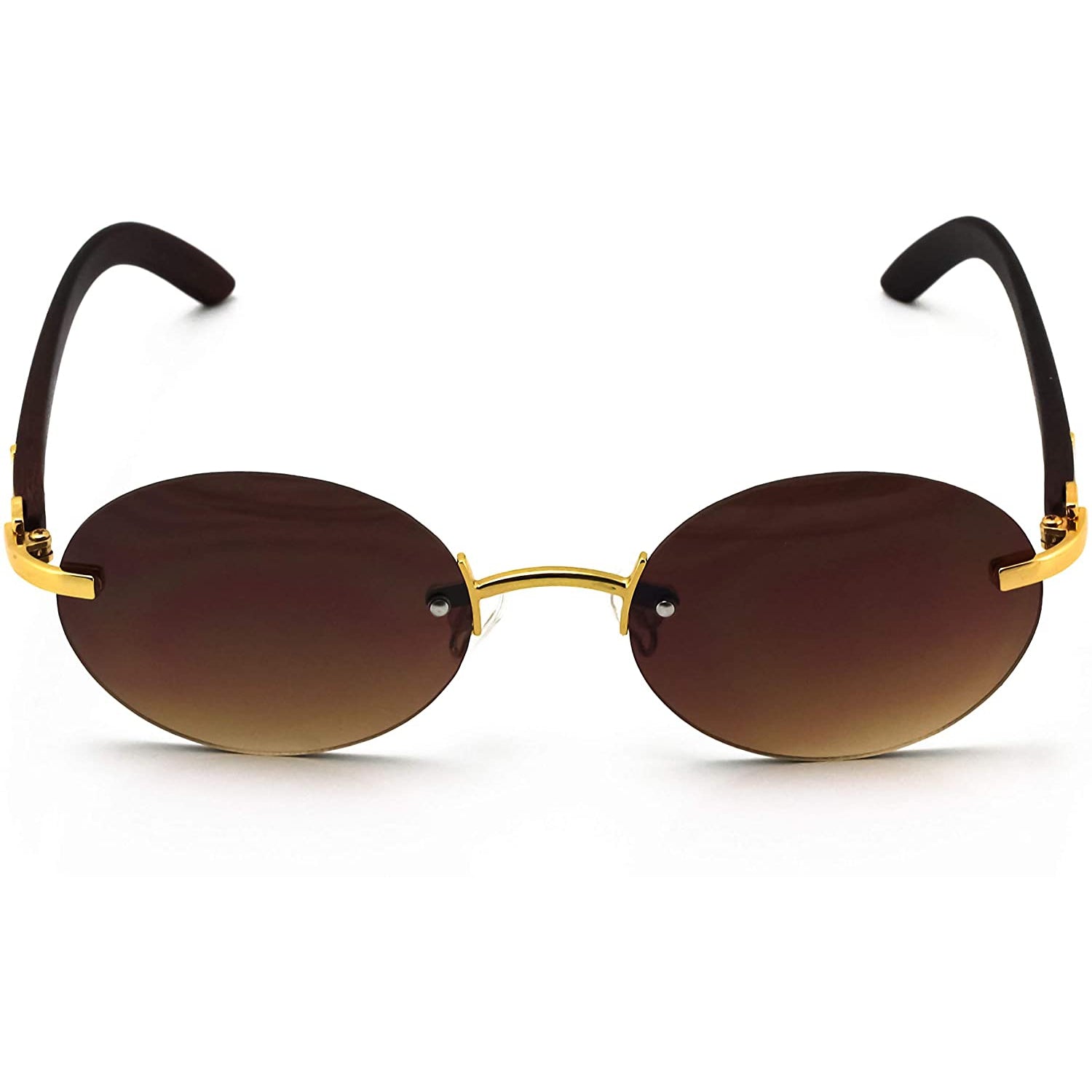 Vintage Style Rimless Sunglasses - Flawless Eyewear – Flawless Eyewear