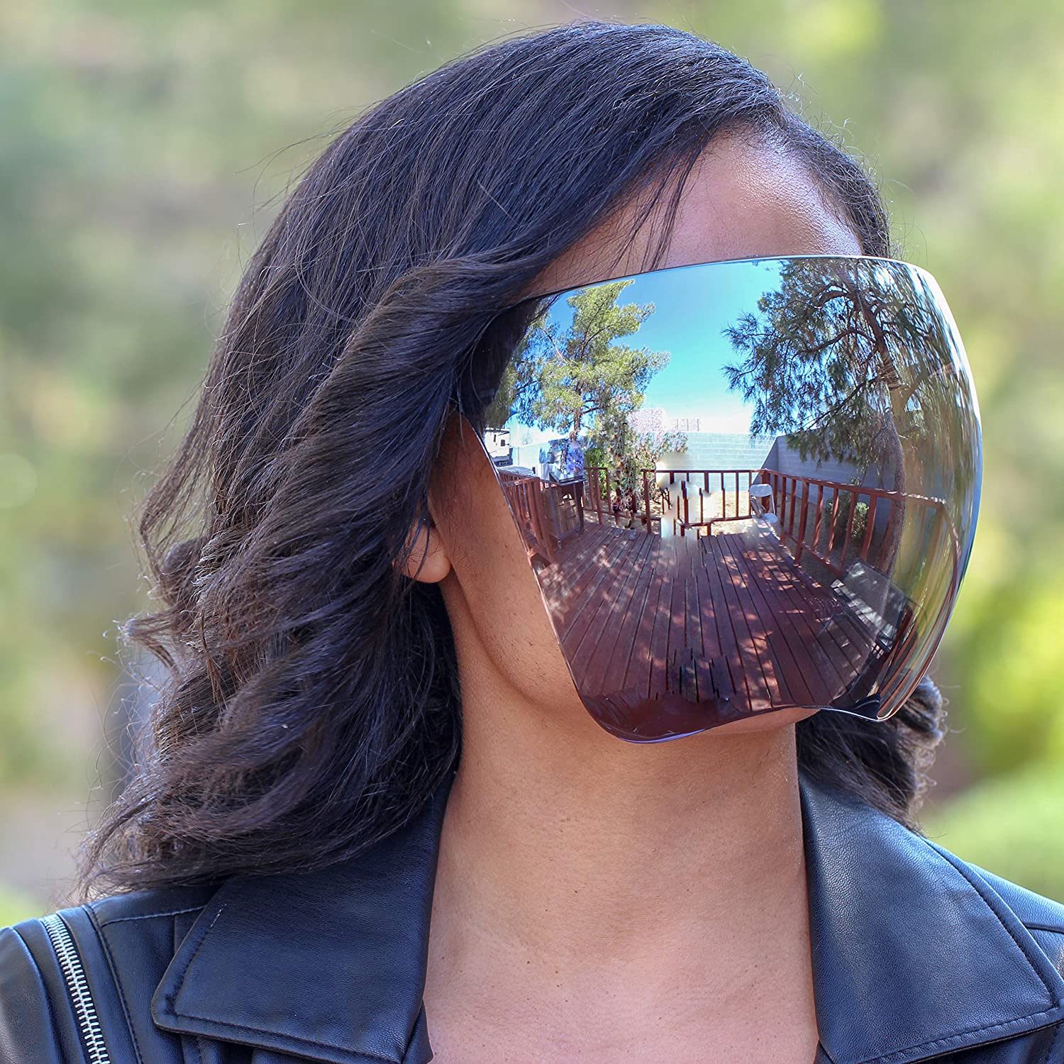 Face Shield Mirrored Visor Glasses/Sunglasses - Flawless Eyewear ...