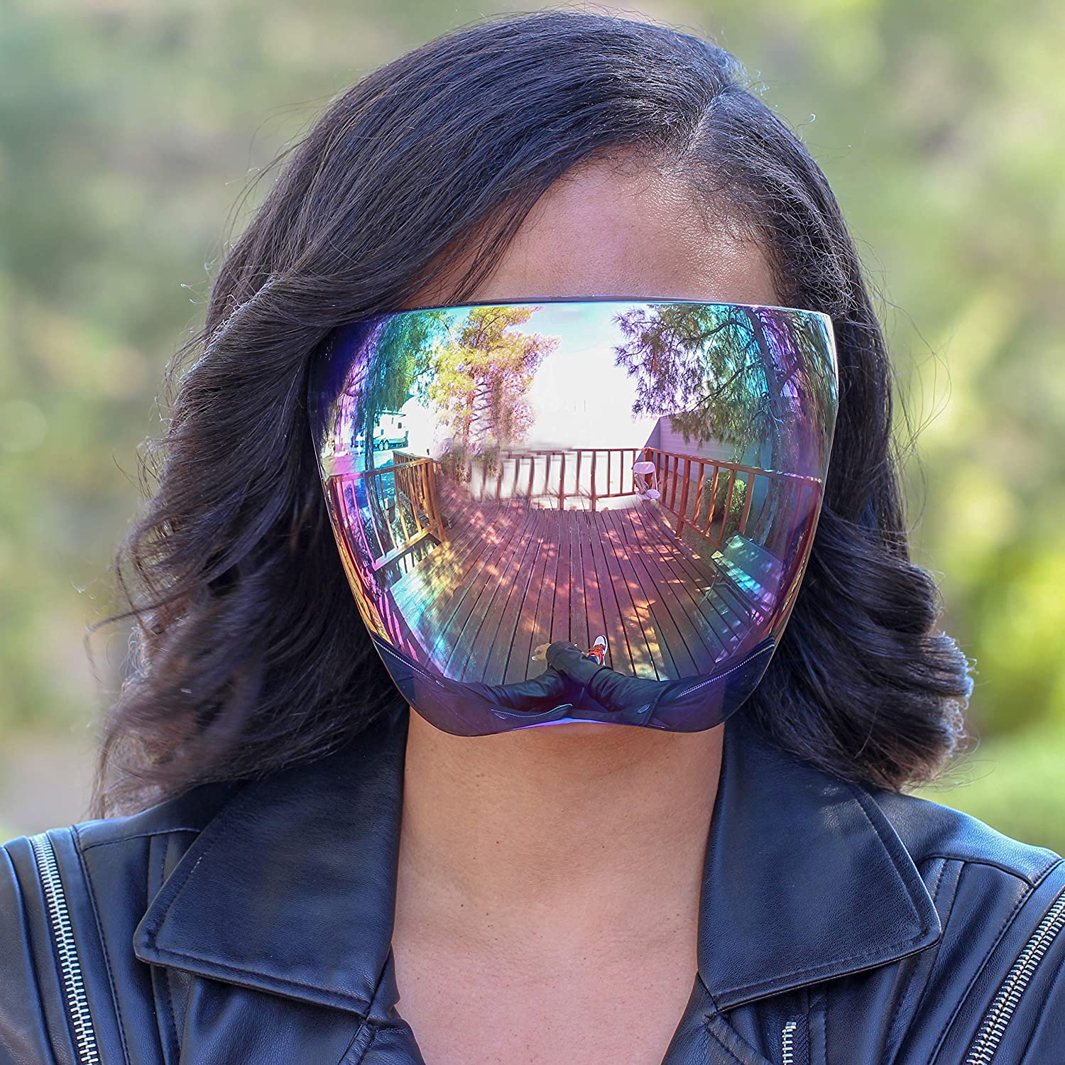 Face Shield Mirrored Visor Glasses/Sunglasses - Flawless Eyewear ...