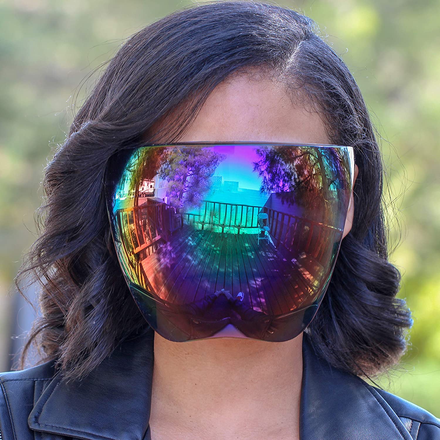 Face Shield Mirrored Visor Glasses/Sunglasses - Flawless Eyewear ...