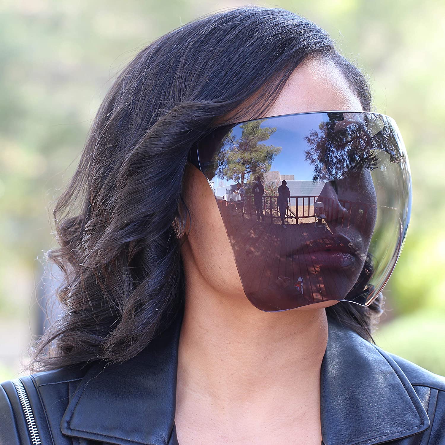 Face Shield Mirrored Visor Glasses/Sunglasses - Flawless Eyewear ...