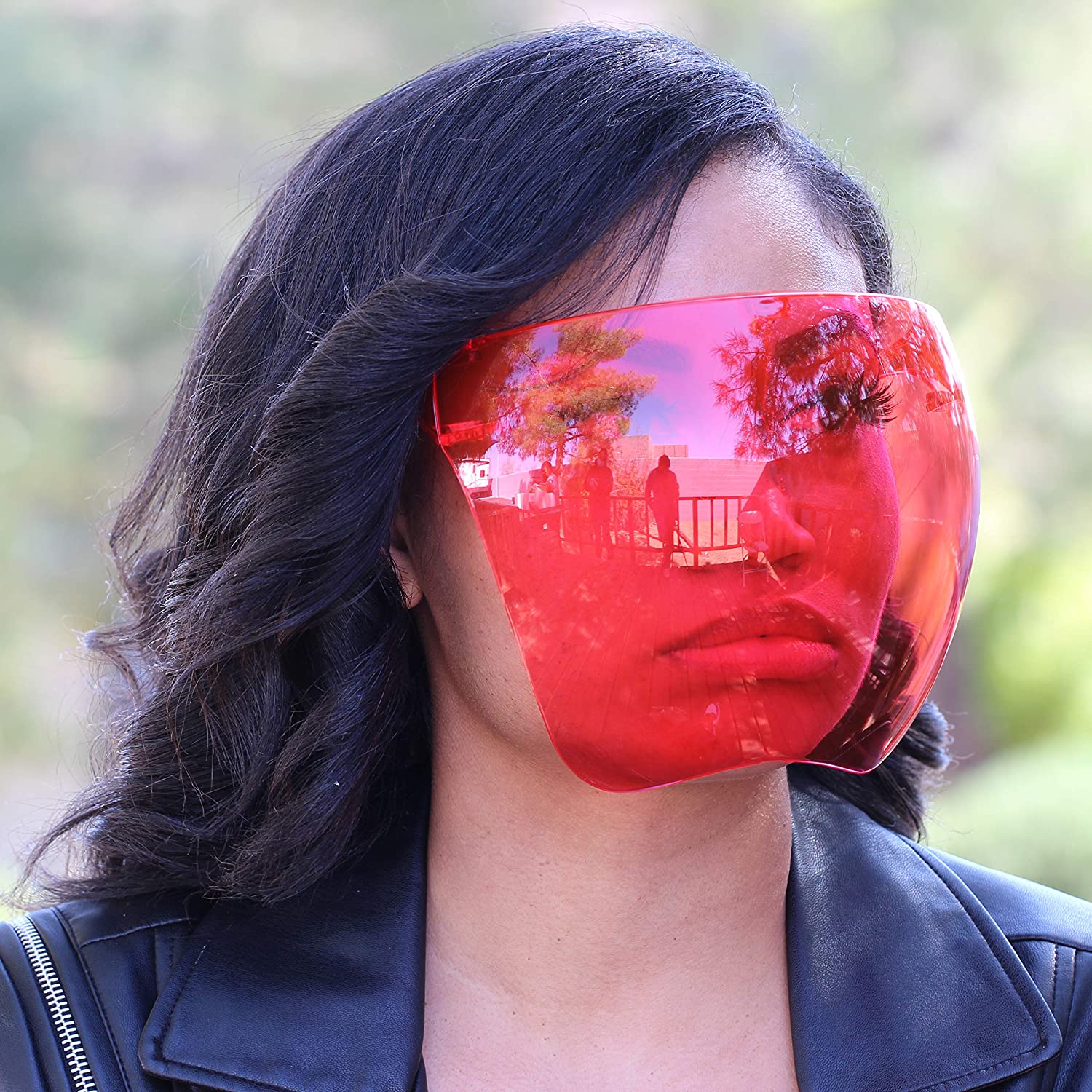 Face Shield Mirrored Visor Glasses/Sunglasses - Flawless Eyewear ...